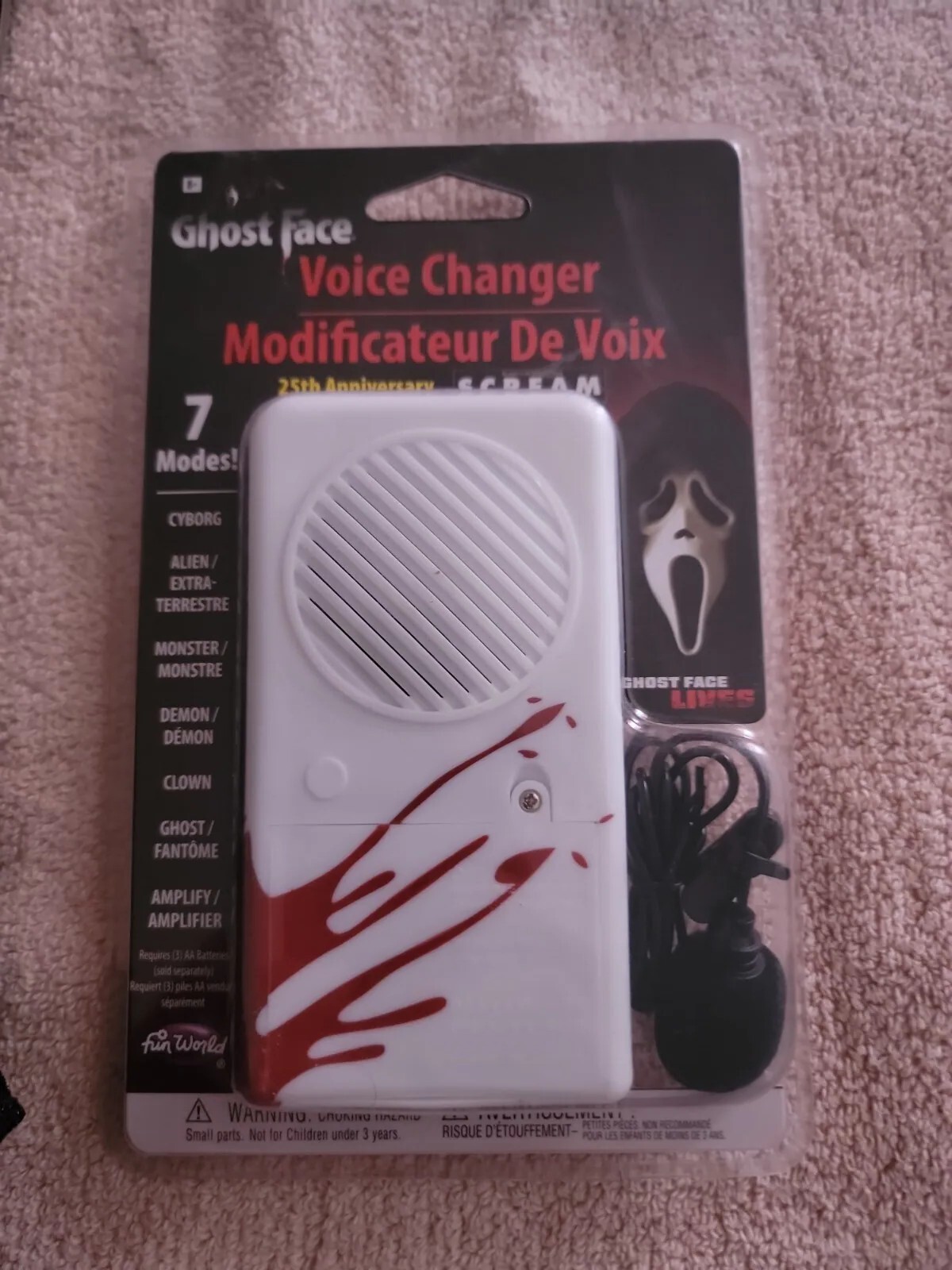 Scream Ghostface Mask 25th Anniversary + Voice Changer brand new!! | eBay