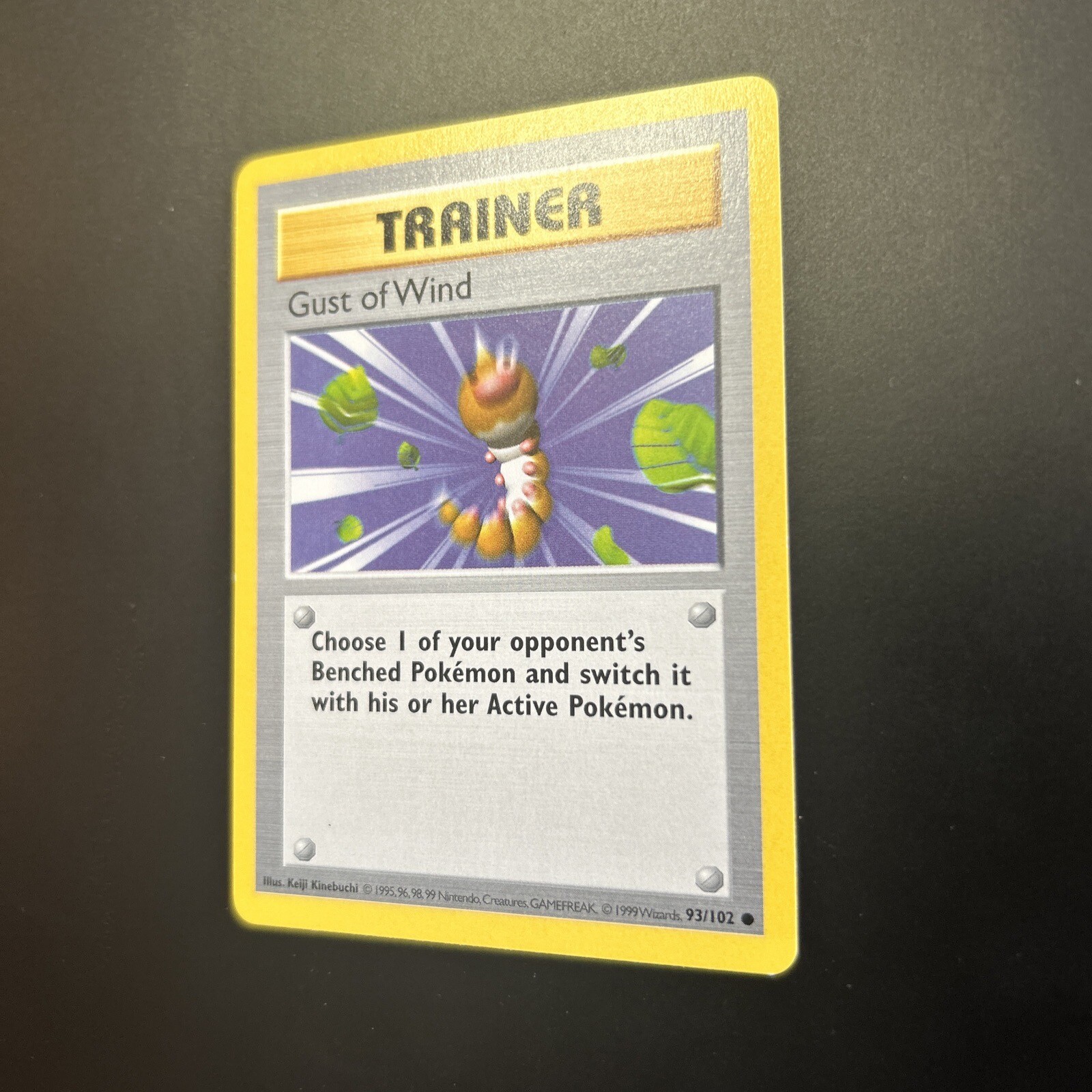 Pokemon 1999 Gust Of Wind Trainer 93/102 Base Set Unlimited Common Mint ...