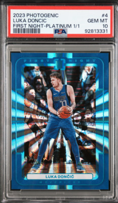 2023-24 Photogenic First Night Platinum Laser Luka Doncic PSA10 NICE ...