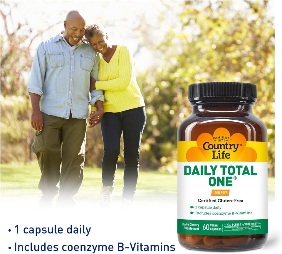 Daily Total One Multivitamin, Iron Free Once a Day Multivitamin ...