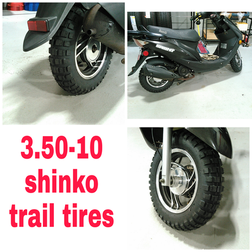Shinko - SR421 3.50-10 - 421 Series Mini Bike Trail Front/Rear Tire, 3. ...
