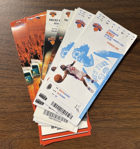 RARE Vintage NBA Ticket Stub Lot QTY 12 BULLS KNICKS ROCKETS JAZZ | eBay