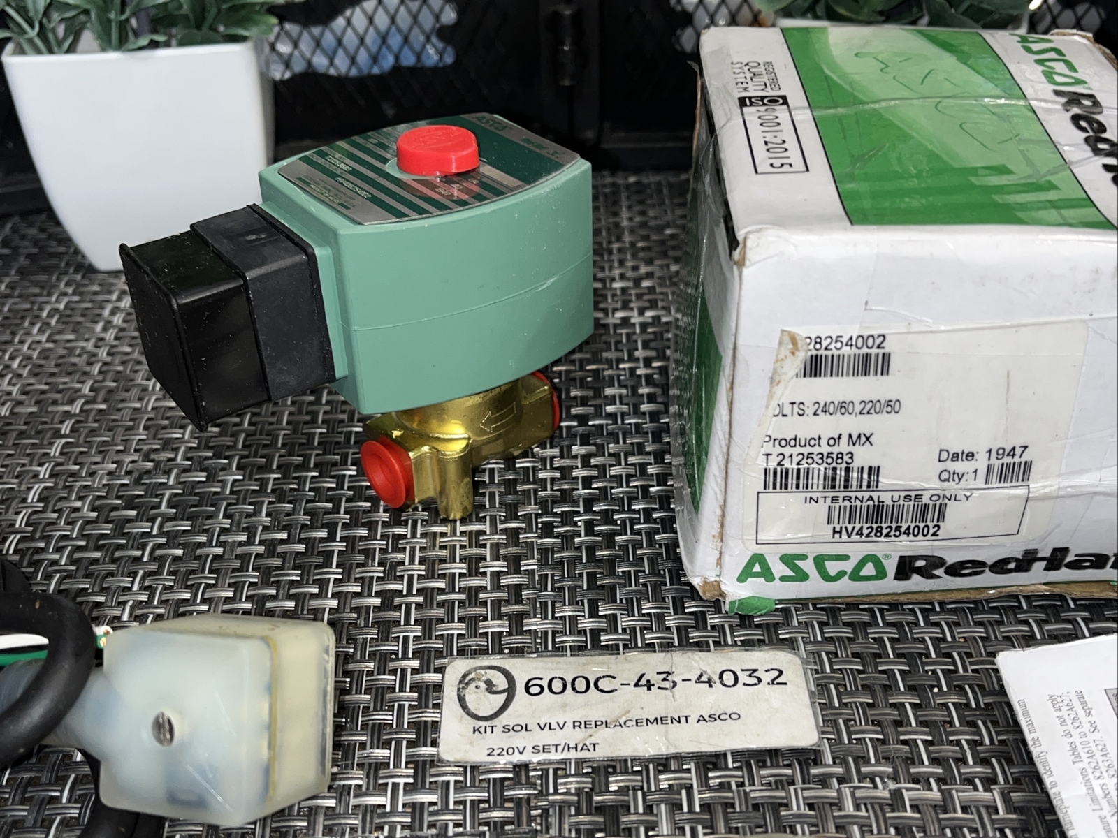 KIT- RedHat 600C-43-4032 Asco Solenoid Sol Valve 220V HV428254002 ...