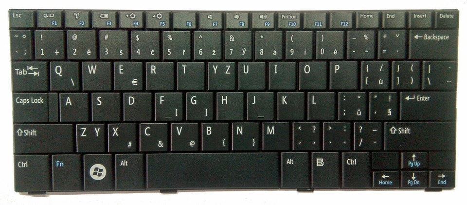 QWERTY CZECH keyboard DELL INSPIRON MINI 10 10V 1010 1011 /DE112-CZ | eBay