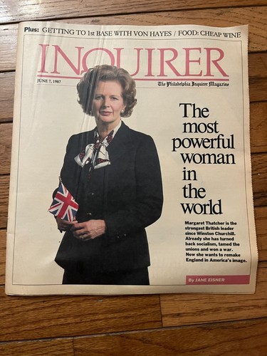 Philadelphia Inquirer Magazine June 7 1987 Margaret Thatcher Cover ...