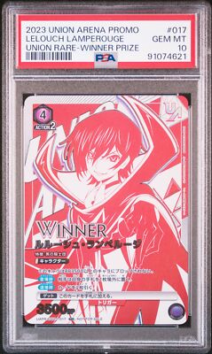 PSA10 UAPR/CGH-1-017 UR Winner Promo Union Rare Lelouch Code Geass ...
