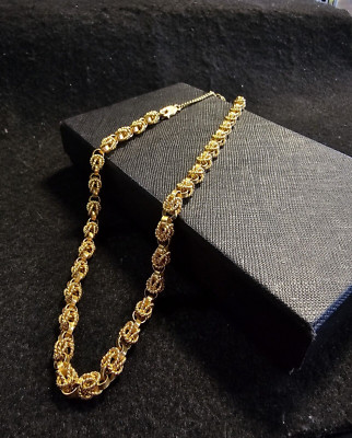 BYZANTINE STYLE 18KT GOLD CHOKER CHAIN, 750 STAMP, 52.1 GRAMS, 16.75 ...