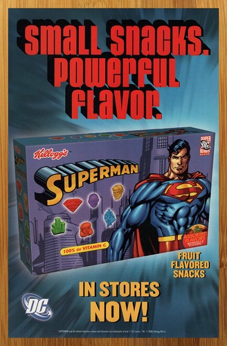 2006 Kellogg's Superman Fruit Snacks Vintage Print Ad/Poster Retro Food ...