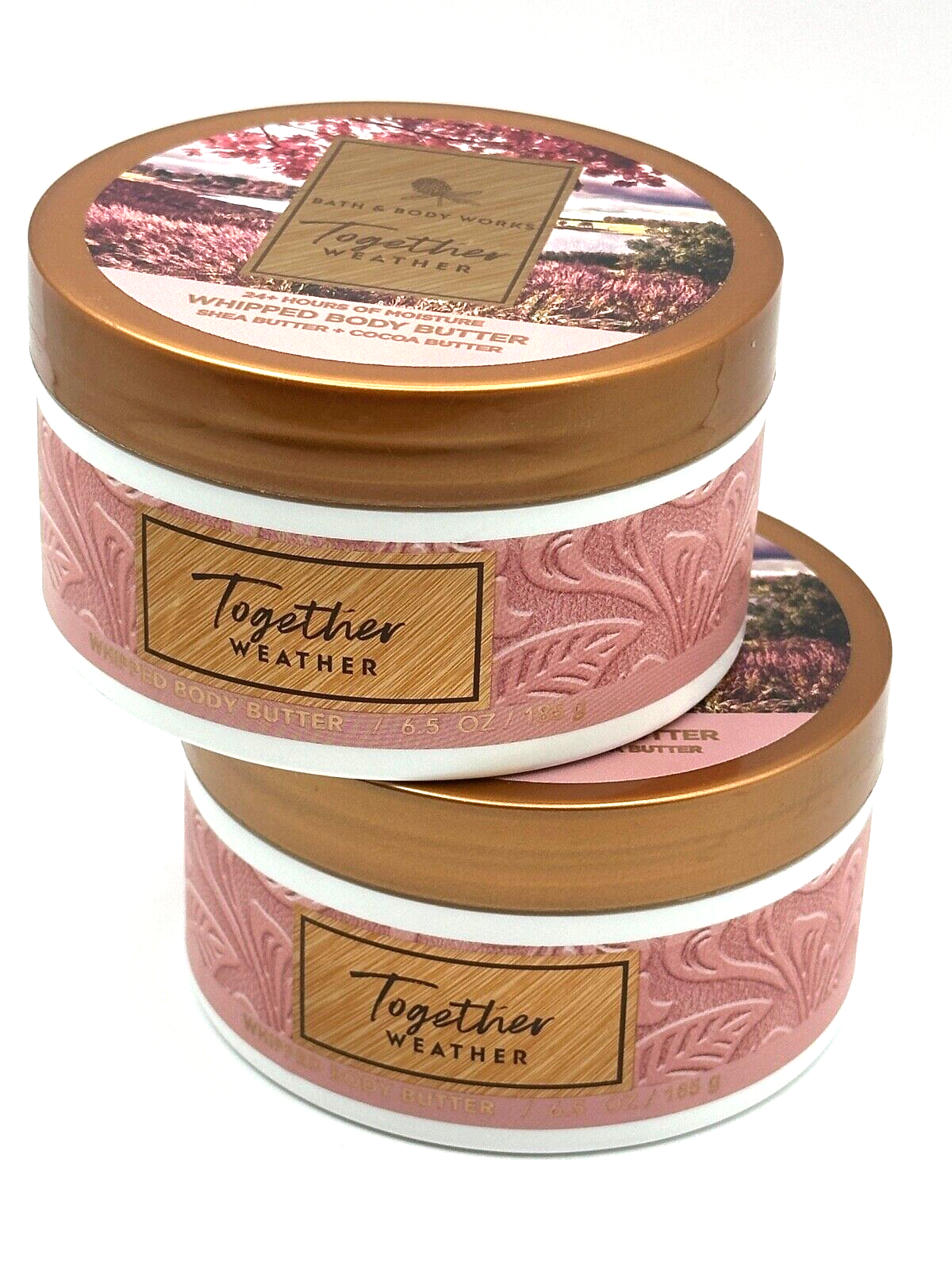 NEW 2 BATH BODY WORKS TOGETHER WEATHER 24 HR MOISTURE WHIPPED BODY ...