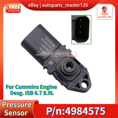 Crankcase Pressure Sensor 904-7119 4984575 Fits for Cummins 6.7L 8.9L ...