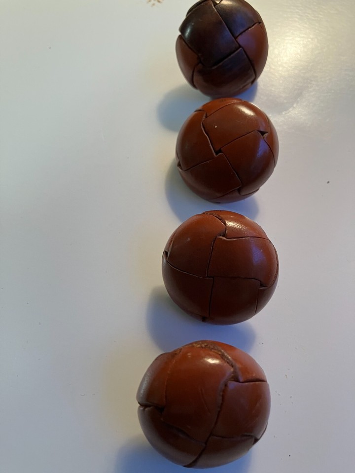 Vintage Genuine Leather Knot Coat Buttons Leather Shank Black Brown ...