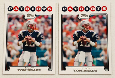 (2) Tom Brady 2008 Topps Football NFL MVP NM-MT Card Lot #328 | eBay