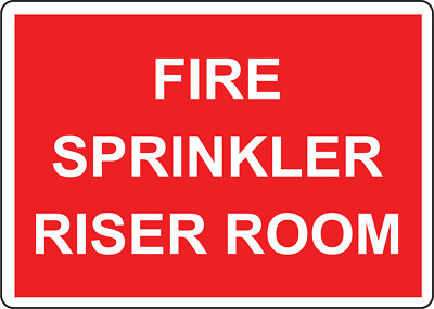 FIRE SPRINKLER RISER ROOM | Laminated Vinyl Decal Sticker Label | eBay