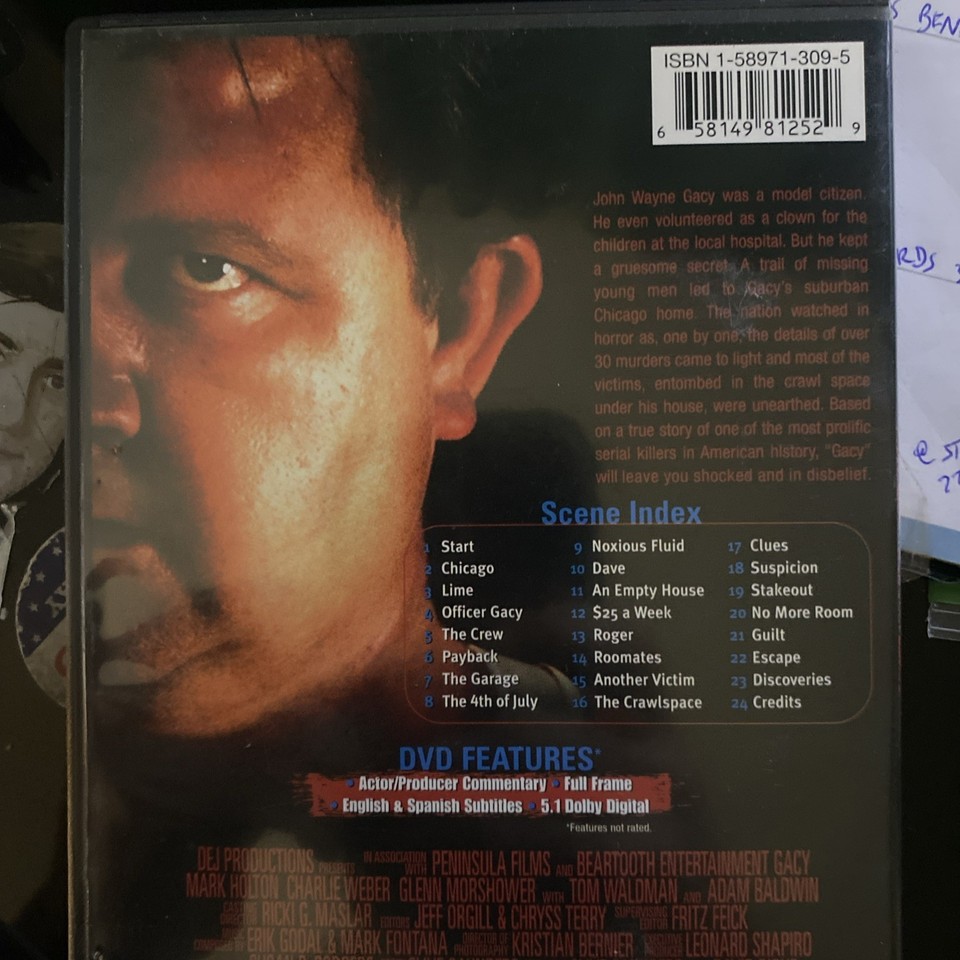 Gacy DVD 2003 Mark Holton OOP Horror Movie John Wayne Serial Killer ...