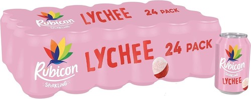 Rubicon Sparkling Lychee Flavoured Fizzy Drink 330ml x24 Pack – Free ...
