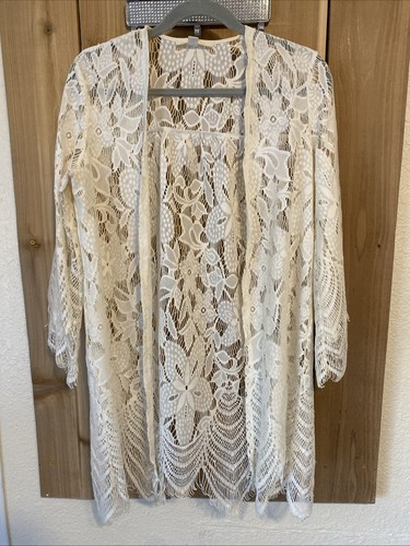 Miami Ivory Lace 3/4 Sleeve Cover Up Size M NWOT | eBay