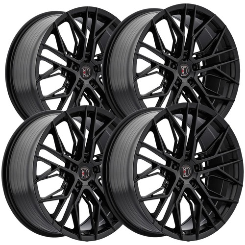 (Set of 4) Defy D05 17x7.5 5x4.5" +38mm Gloss Black Wheels Rims 17 ...