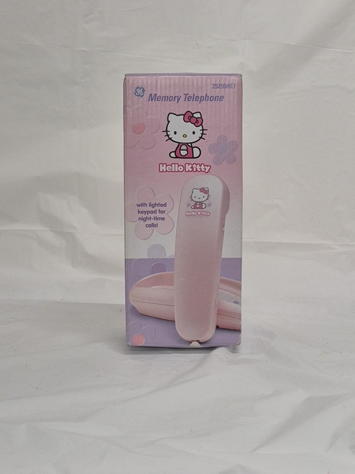 Hello Kitty Landline Corded Phone Pink Memory Lighted Keypad GE Sanrio ...