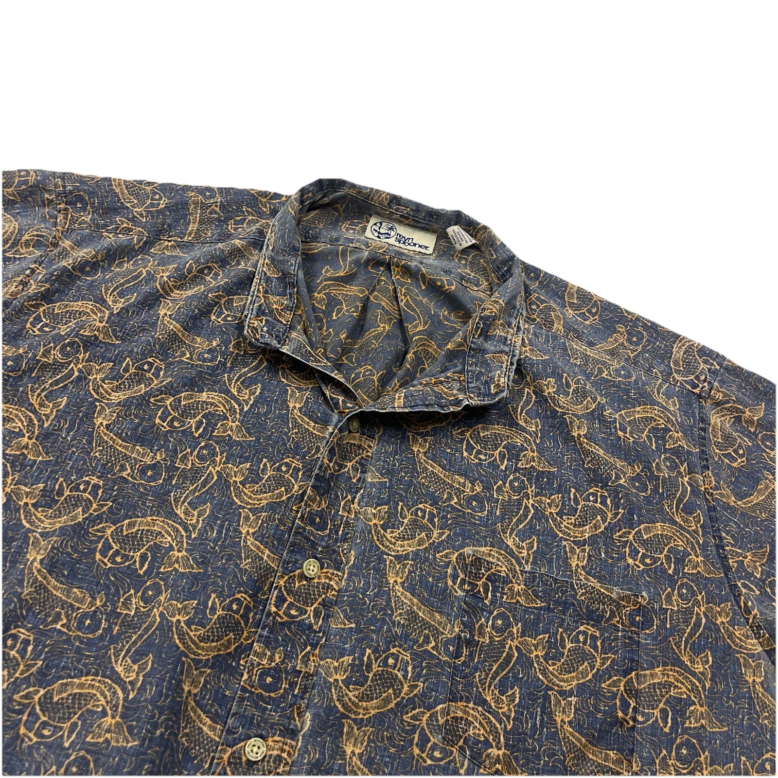 RARE Reyn Spooner Japanese Koi Fish Button Up Hawaiia… - Gem