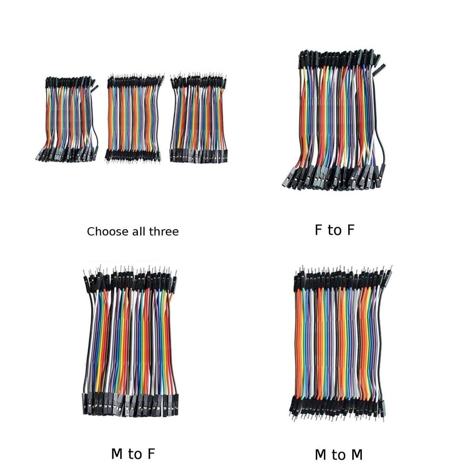 40 Pack 10CM For Jumper Cables Male Female Male for Wiring Connections ...