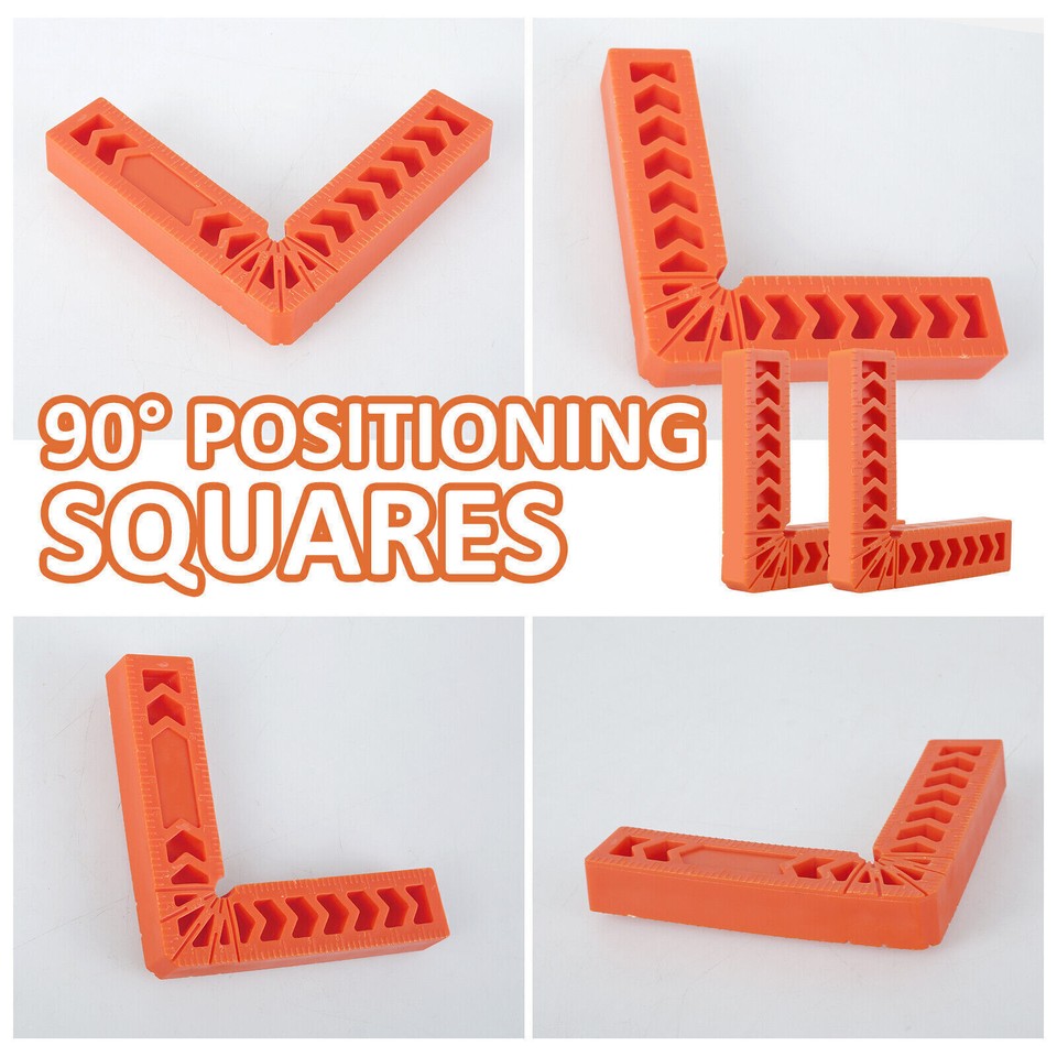 4/8Pcs 90 Degree Positioning Squares Right Angle Woodworking Carpenter ...