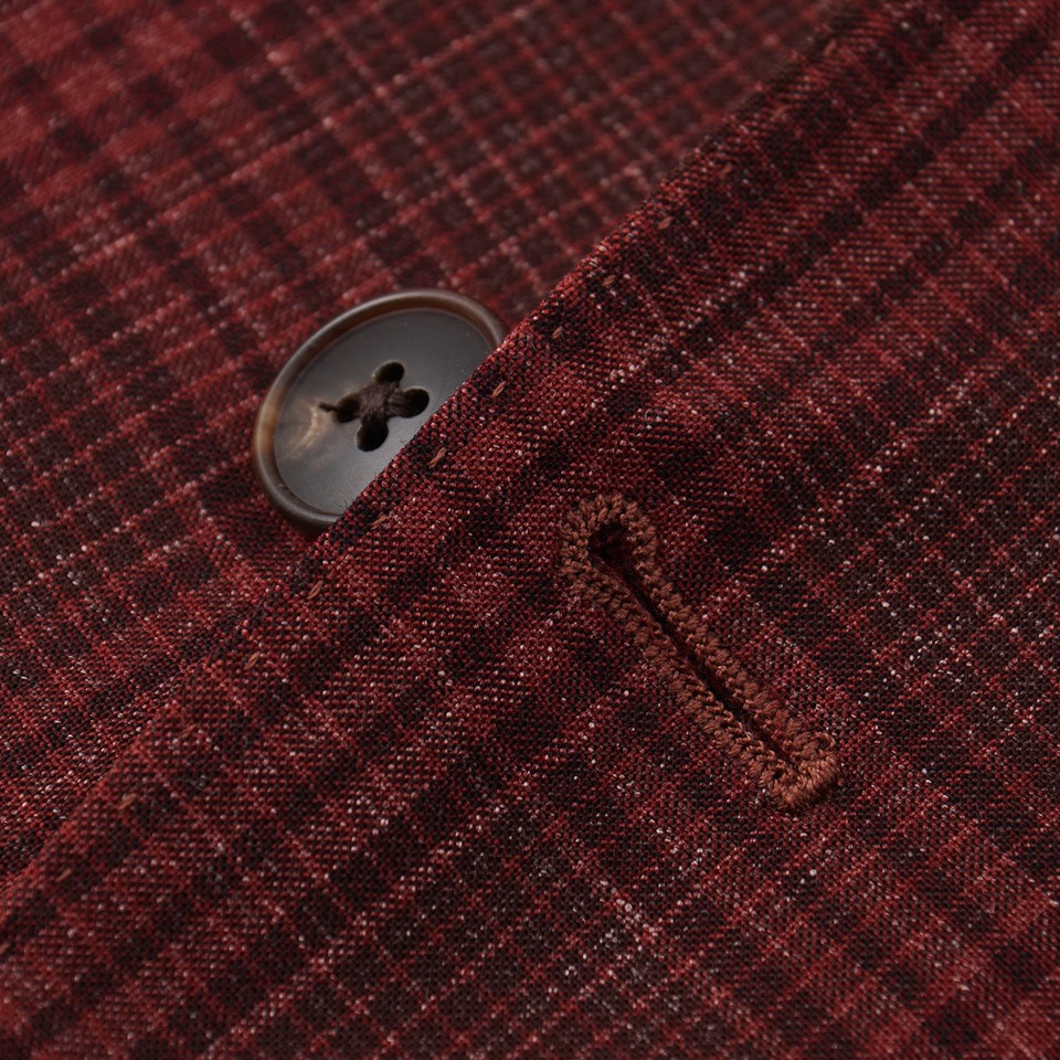 Boglioli Slim-Fit Raspberry Check Lightweight Wool-Linen Sport Coat 42R ...