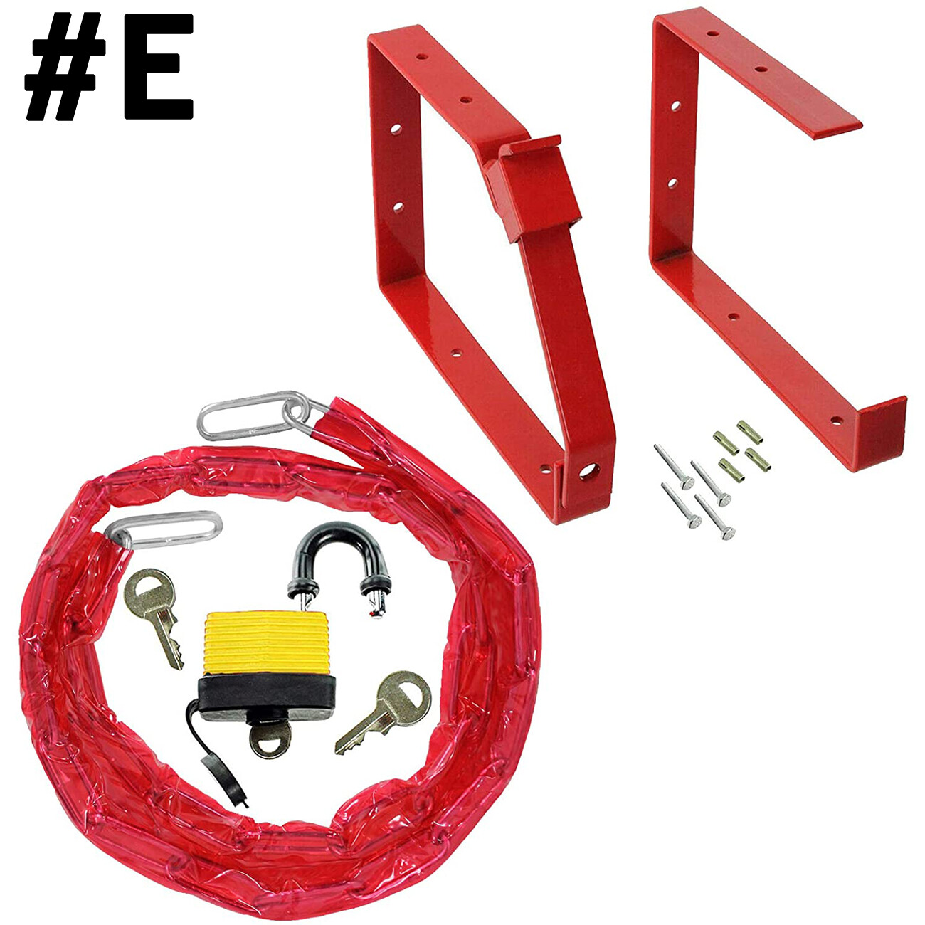 Ladder Rack Wall Brackets Lockable Heavy Duty Triple Double Padlock ...