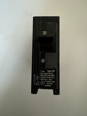 SIEMENS Q130 BREAKER 30A 1POLE NSNP 21222 | eBay