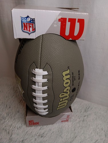 Wilson NFL Stride Football Official Size Gray | eBay