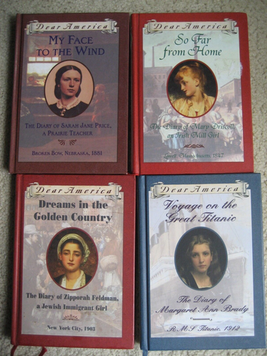 4 Dear America Series Hardcovers SCHOLASTIC Historical Fiction DIARY ...