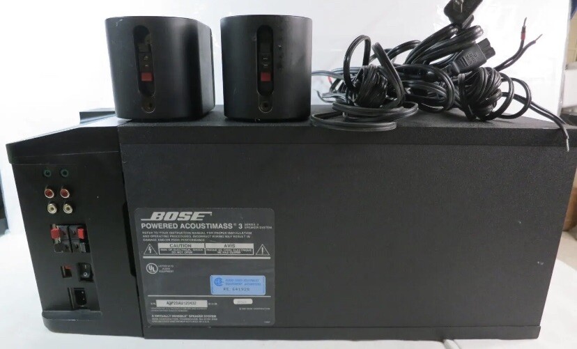 Bose Powered Acoustimass Multimedia System W/ Two Single Speakers Bose ...