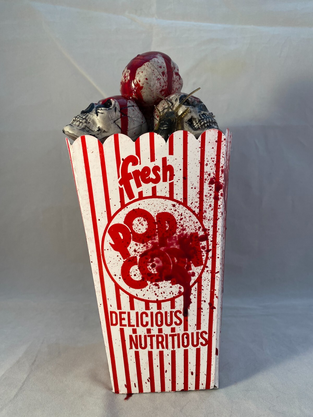 One Bloody Popcorn Halloween Prop Horror Carnival Movie Cockroach Gray ...