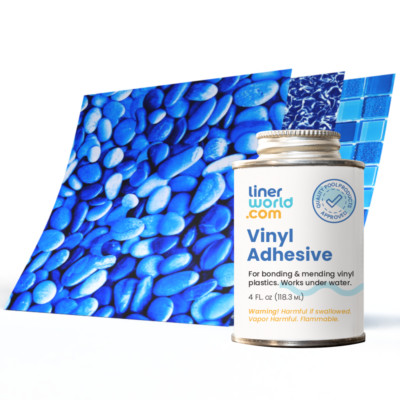 Pool Liner Patch & Repair Kit - 2'x2' Vinyl Patch + 4oz Glue - 3 ...