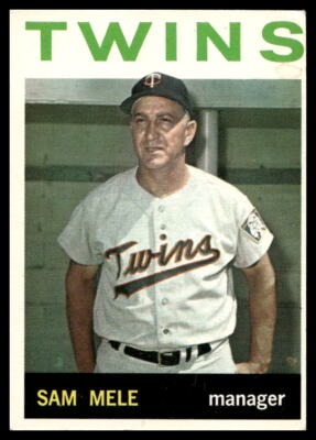 1964 Topps #54 Sam Mele Minnesota Twins VG-VGEX Crease | eBay