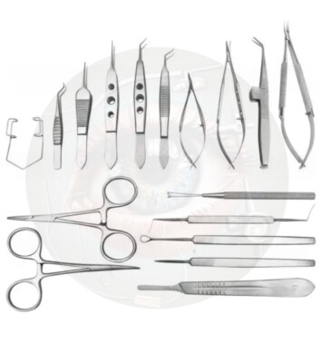 Eye Cataract steel made Set 17 PCS Ophthalmic Surgical Instruments Set ...
