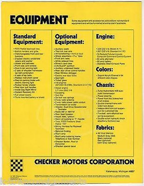 Straight Talk About Taxicabs Checker Motors Graphic Advertising Poster ...