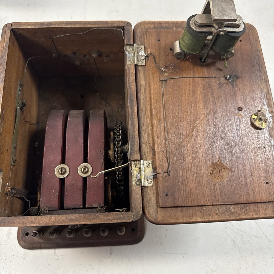 Vintage Wooden Wall Phone Bell Clapper Cover Original Old Part | eBay