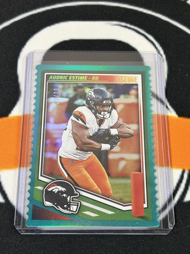 Audric Estime 2025 Score Die Cut #172 SN Denver Broncos | eBay