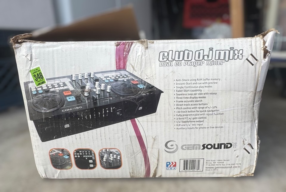Gem Sound CDM-150 DJ Station Dual Compact Disc Player/Mixer GREAT CONDITION | eBay