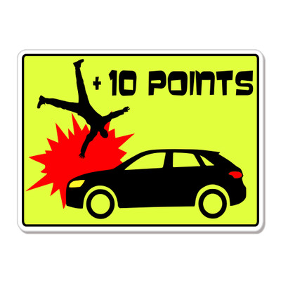 10 Points Car Bad Driver Game Funny car bumper sticker decal 6" x 4" | eBay