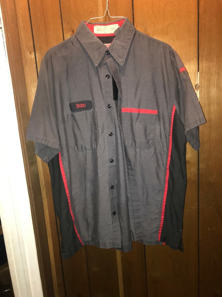 Mechanic Button Up Shirt Work Uniform Short Sleeve and hi-visility | eBay