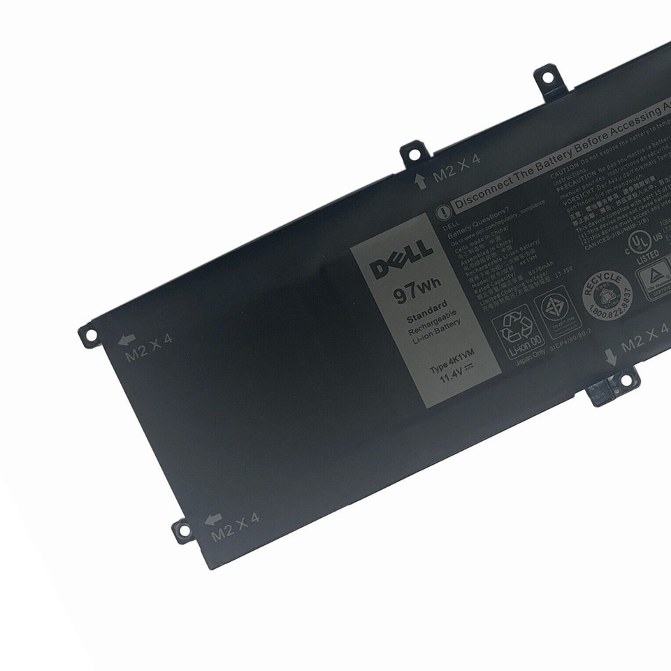 Genuine 97Wh 4K1VM W62W6 XYCW0 9TM7D NYD3W laptop Battery For Dell G7 ...