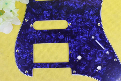 New Guitar PICKGUARD HSS pickup Fender Standard Strat Plate Blue Pearl ...
