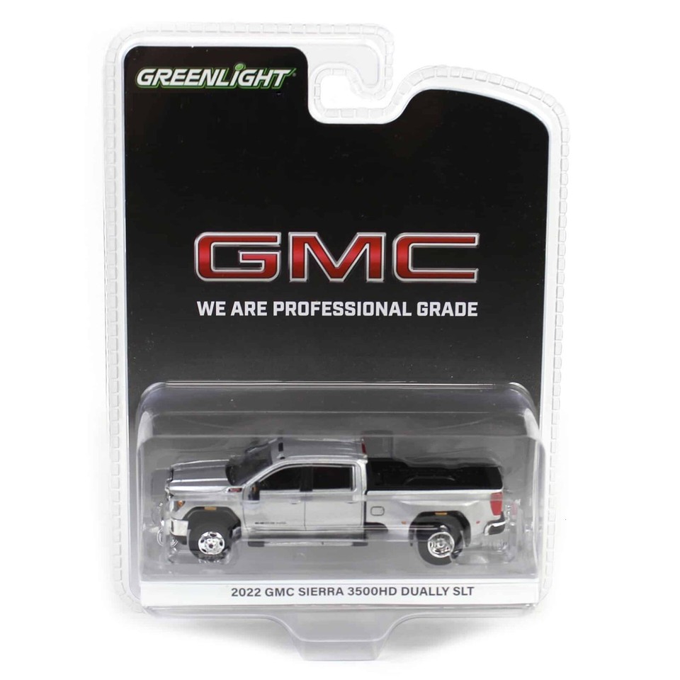 2022 GMC Sierra 3500HD Pro Dually Pickup Quicksilver Metallic 1:64 by ...
