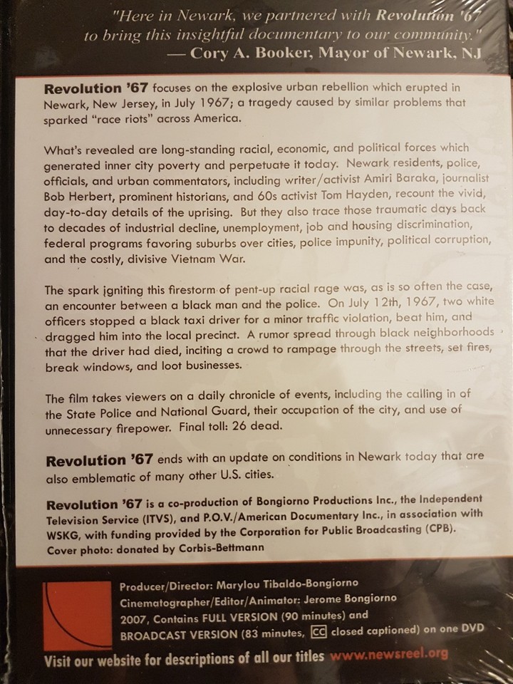 Revolution '67 (DVD, 2007) Civil Rights Revolution PBS DOCUMENTARY POV ...