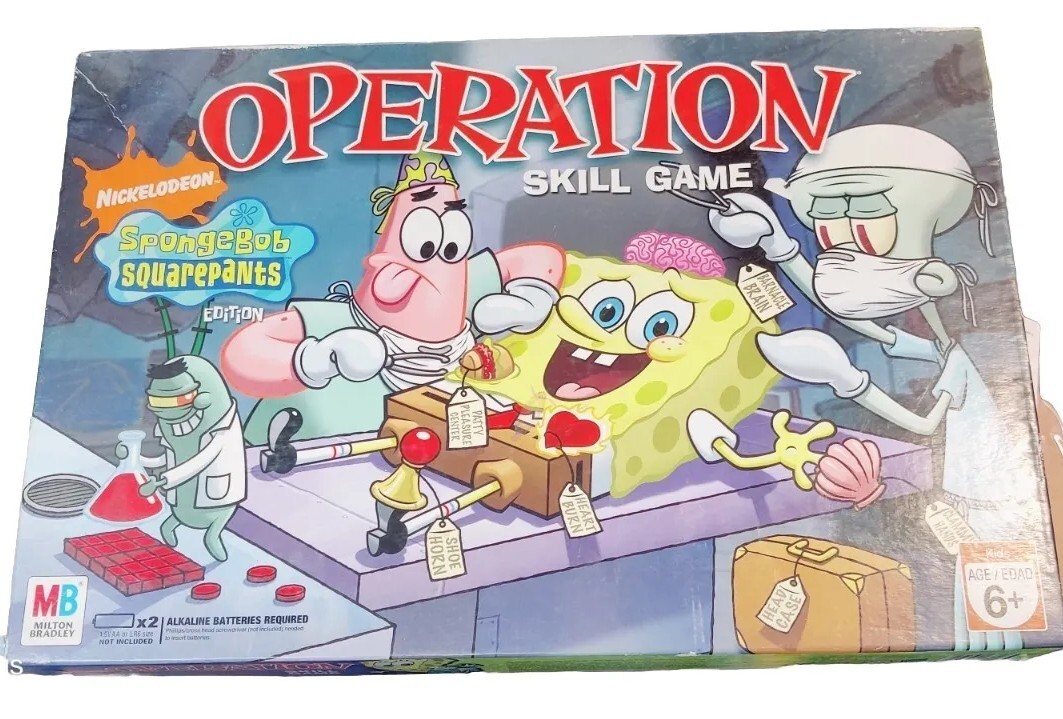 2005 Spongebob SquarePants Operation Game by Milton Bradley Complete ...
