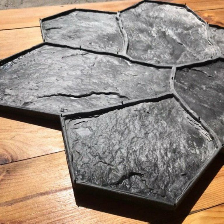 BIG FLOWER RUBBER Concrete stamps Stone texture mats Imprint printing ...