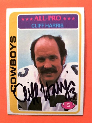 CLIFF HARRIS Dallas Cowboys 1978 Topps All-Pro SIGNED / AUTOGRAPH Card ...