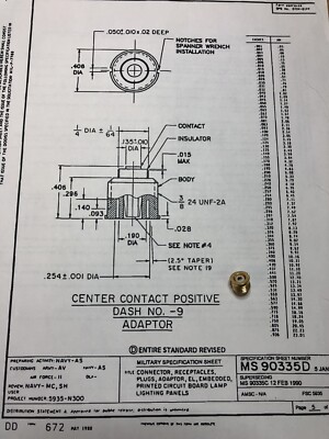 MS90335-9 Gold Plated Electrical Connector | eBay
