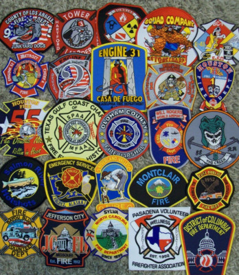 *NEW* *CLEARANCE* 25 Total Various Fire Patches Set # 46 NO DUPLICATES ...